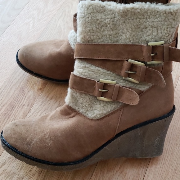 Ruff Hewn | Shoes | Ruff Hewn Wedge Booties 9m | Poshmark